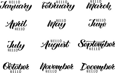 Months Names Font Vector Images (over 570)