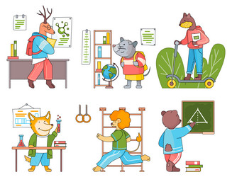 Animals in Classroom Vector Images (over 2,000)