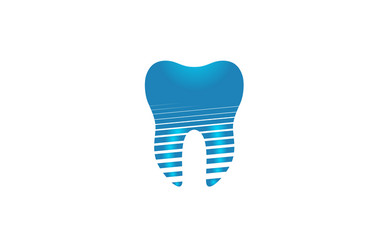 Tooth on a blue background Royalty Free Vector Image