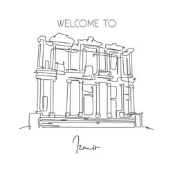 Continuous one line drawing ancient roman Vector Image