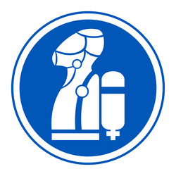 Wear scba self contained breathing apparatus Vector Image