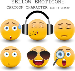 Yellow emoticon Royalty Free Vector Image - VectorStock