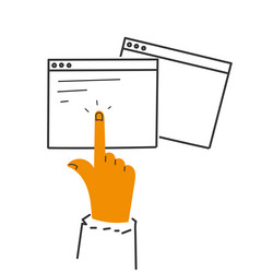 Hand drawn doodle website page interface Vector Image