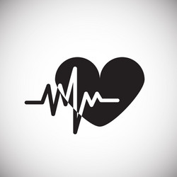 Heart rate app icon on white background Royalty Free Vector