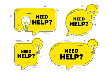 Need help symbol support service sign Royalty Free Vector