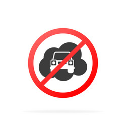 No co2 smog warning sign symbol isolated Vector Image