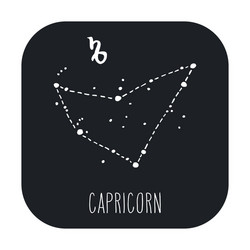 Capricorn hand drawn zodiac sign Royalty Free Vector Image