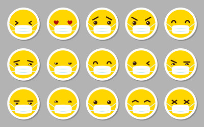 Face Mask Emoji Vector Images (over 4,600)