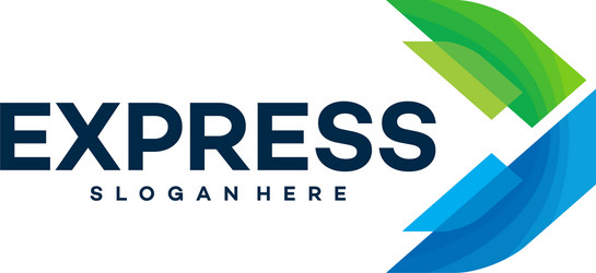 Fast forward express logo designs modern express Vector Image