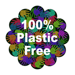 Plastic free product sign for labels stickers Vector Image