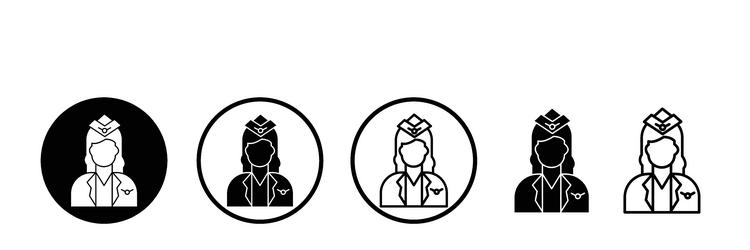Stewardess icon Royalty Free Vector Image - VectorStock