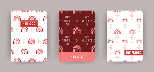 Cover page notebook collection templates with Vector Image