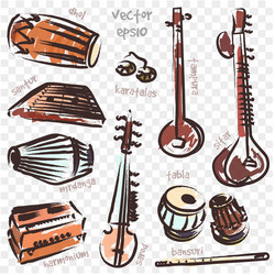 Indian musical instruments - tabla Royalty Free Vector Image