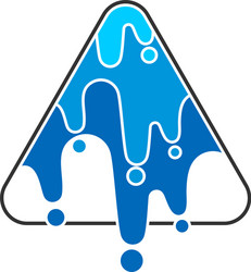 Triangle water splash 3d geometric motion design Vector Image