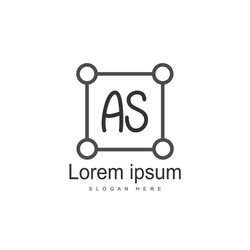 As letters logo design simple and creative black Vector Image