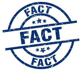 Square grunge blue fact stamp Royalty Free Vector Image