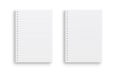 Notebook page lined and dotted pages notebooks Vector Image