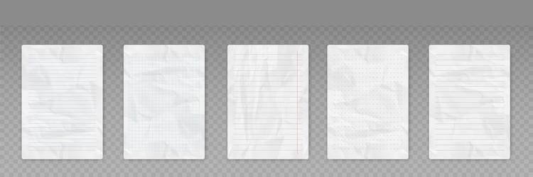 Crumpled Notebook Paper Vector Images (over 920)