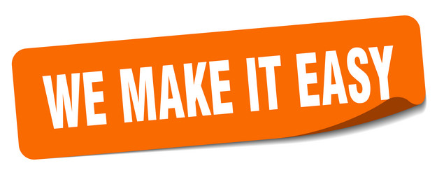 We make it easy sticker we make it easy label Vector Image