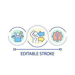 Confused process chaos line symbol finding a way Vector Image