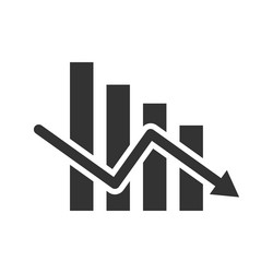 Downward graph icon Royalty Free Vector Image - VectorStock