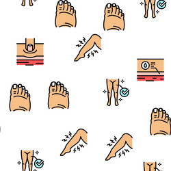 Edema disease symptom seamless pattern Royalty Free Vector