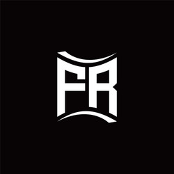 Fr initial logo monogram designs modern templates Vector Image