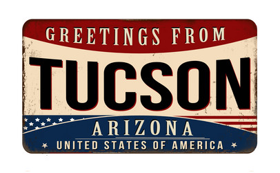 Welcome to arizona vintage rusty metal sign Vector Image