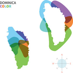 Dominica population map stick figures dominican Vector Image