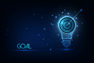 Futuristic business goals concept banner Vector Image