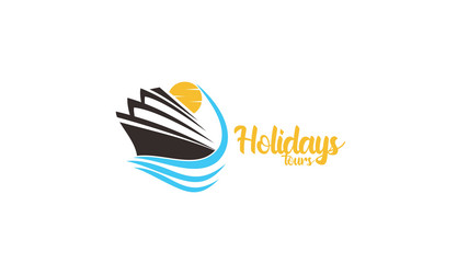 Holiday tour logo design best logo Royalty Free Vector Image