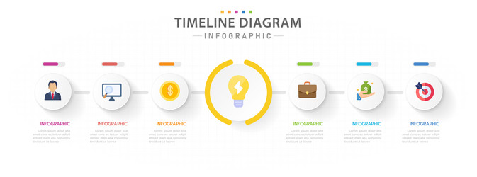 Business infographic 4 steps timeline workflow Vector Image
