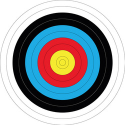 Outdoor archery target in traditional colors Vector Image