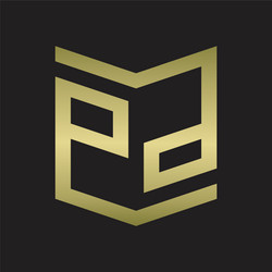 Pp logo monogram with emblem shield style design Vector Image