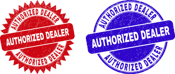Authorized stamp logo sign sticker watermark Vector Image