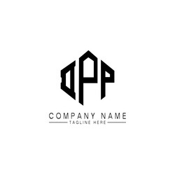 Dpp letter logo design in six style polygon Vector Image