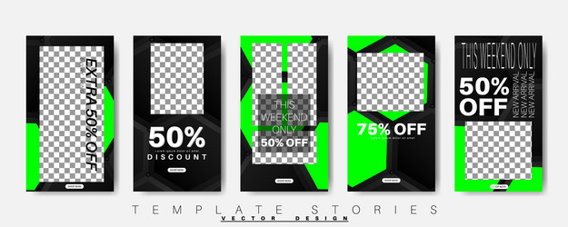 Editable story background template design web Vector Image