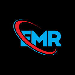 Emr letter logo design with polygon shape Vector Image