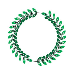 Laurel leaf frame isolated on transparent Vector Image