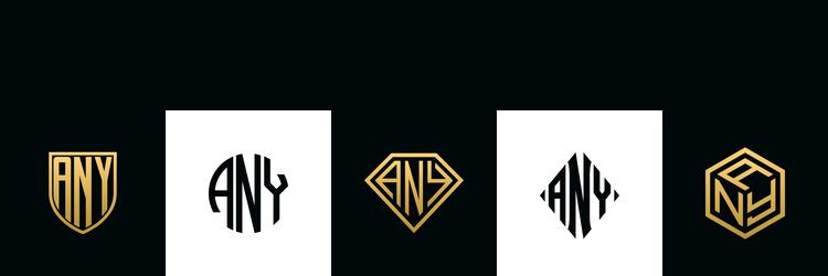 Initial letters bex logo designs bundle Royalty Free Vector