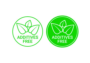 Additives free sign or stamp symbol Royalty Free Vector