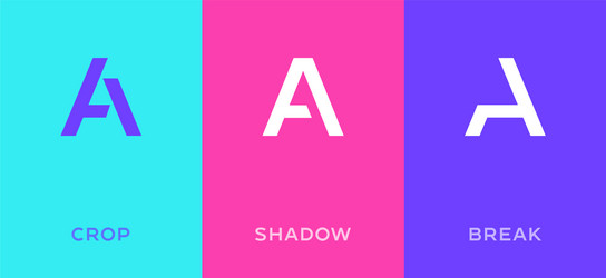 Best letter a logo icon set Royalty Free Vector Image