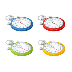 Stopwatch set of timers time to work Royalty Free Vector