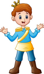 Cute cartoon prince Royalty Free Vector Image - VectorStock