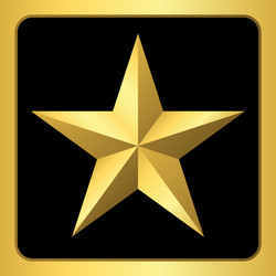 Gold shiny star Royalty Free Vector Image - VectorStock