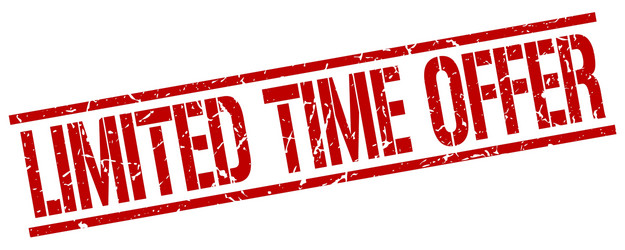 Limited time only rubber stamp Royalty Free Vector Image