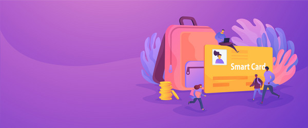 Smartcards for schools header banner Royalty Free Vector