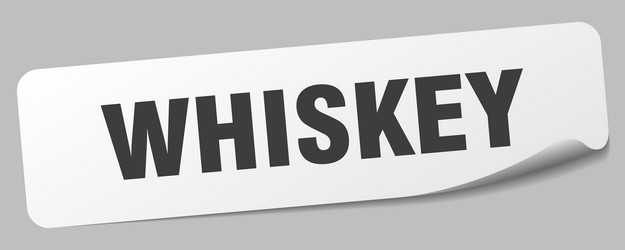Whiskey sticker label Royalty Free Vector Image