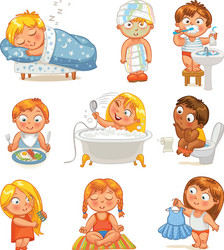 Health and hygiene isolated on white background Vector Image