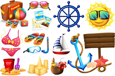 Beach Things Vector Images (over 1,200)